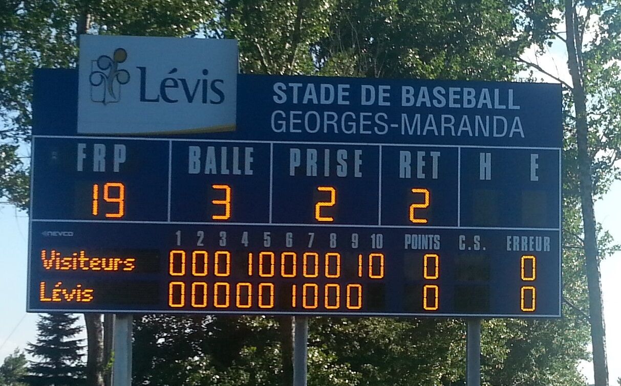 Baseball - Tableau de pointage | Pointage PRO